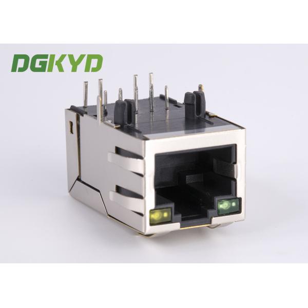 Quality Tab Up 10/100 Base RJ45 Modular Jack With Network Filter Leds And EMI Fingers for sale