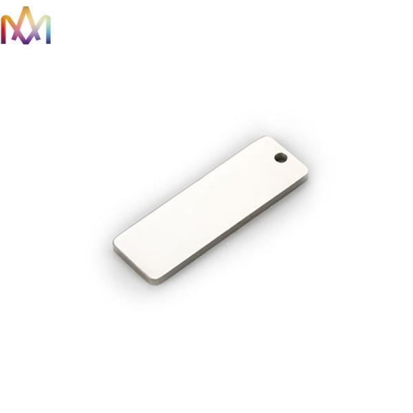 Quality OEM ODM No Tarnish Rectangle Engraved Blank Charm Tags for sale