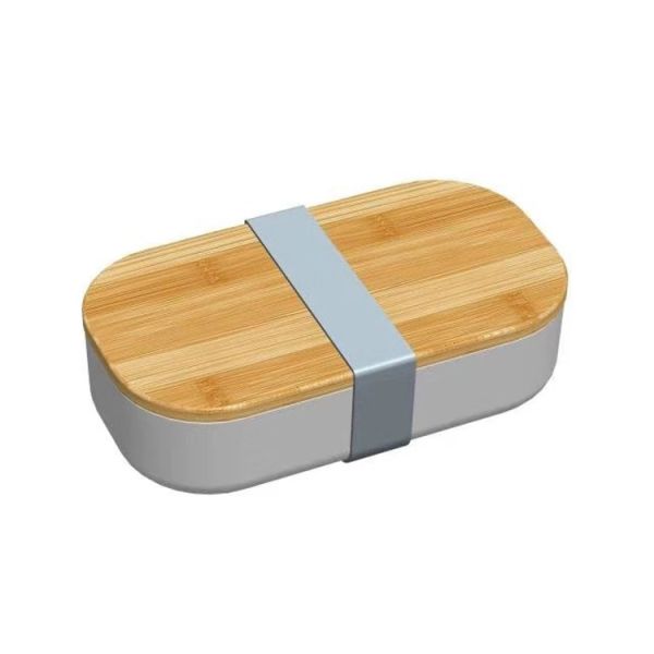 Quality 600ml Capacity BPA-Free Custom Food Container with Bamboo Lid and Cutlery for sale