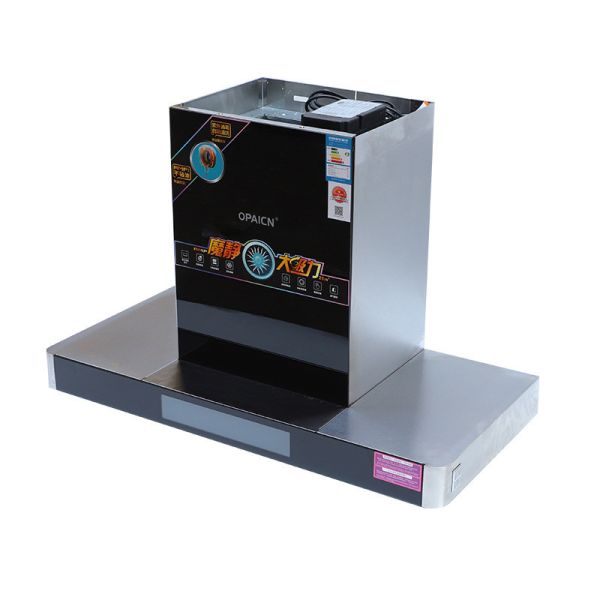 Quality 220V Push Button Slanted Black Glass Cooker Hood for Kitchen  Household Range for sale