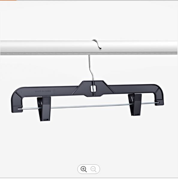 Quality Non Slip Metal Cloth Hanger , Black Metal Clip Clothes Hanger for sale