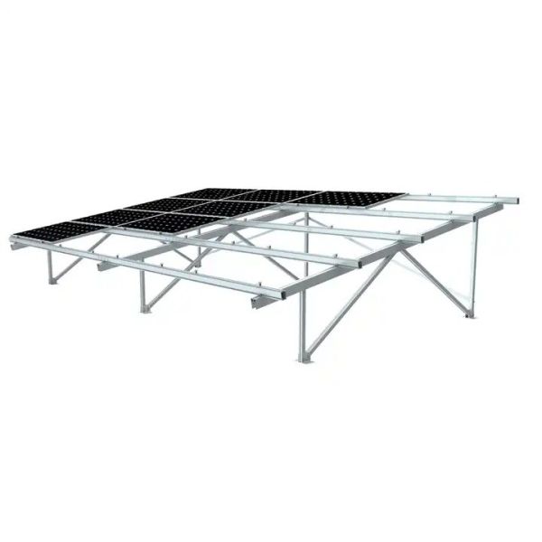 Quality Natural Silver PV Solar Panel Installation Aluminum Steel Solar Ground Mounting Rail for sale