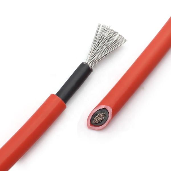 Quality 1.5mm2 PV Solar Cable Dual Core 2000 AWG Flame Resistance Tinned Copper for sale