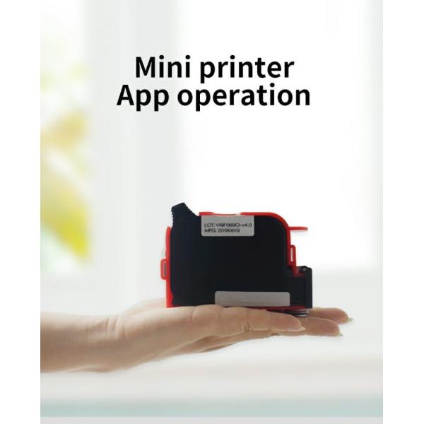 Quality 12.7 mm Printing Height Mini Handheld Bottle Inkjet Printer for Paper Material for sale