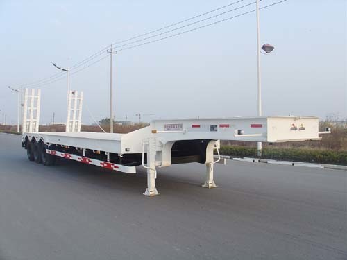 Quality Self Dumping 4 Axle Low Bed Trailer Detachable With Gooseneck Customization for sale
