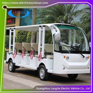 Quality Fashion 14 Person Electric Tourist Vehicles ACmotor Electric Tour Bus7.5KW  For Hotel for sale