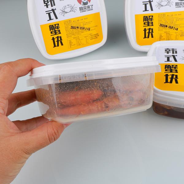 Quality Square Clear Deli Containers With Lids Stackable Tamper Proof for sale
