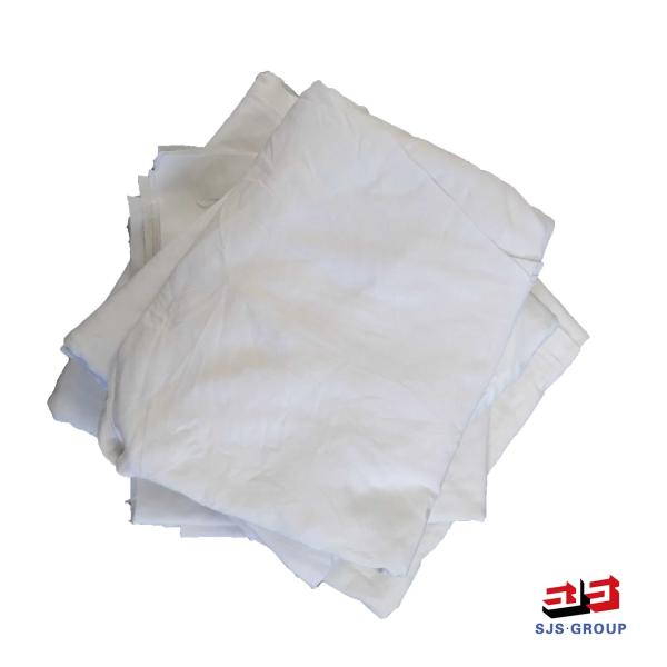 Quality 50-100Cm 20kg/Bale White Cotton Wiping Rags for sale