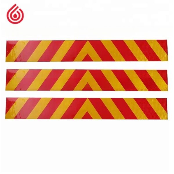 Quality Customized 20cm x 1.5 meter Chevron Reflective Rear Sticker for Trailer and Customized for sale
