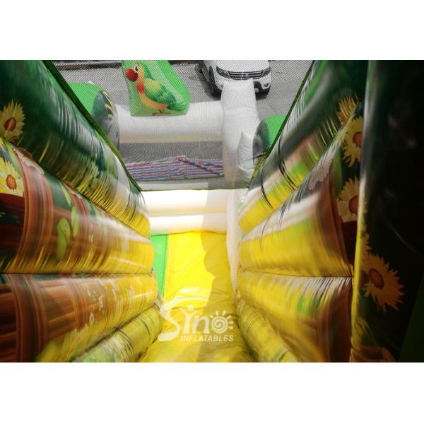 Quality Jungle Theme Kids Backyard Inflatable Amusement Park With Digital Printing For for sale