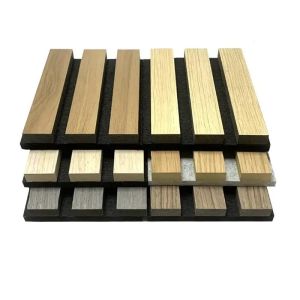 Quality Modern Interior Soundproof Composite Wood Slats Wall Acoustic Absorbing Panels for sale