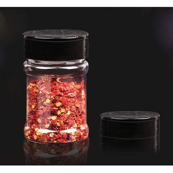 Quality Cylinder 200ml Clear Plastic Jars For Spice Kitchen Organizer for sale