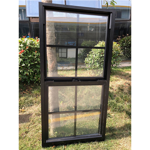 Quality Black Sash Hung Single Pane Vinyl Windows 58mm Aluminum Alloy for sale