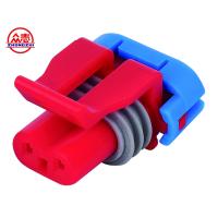 Quality Red 2 Pin Waterproof Auto Wire Connectors / Water Resistant Electrical for sale