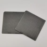 Quality ROHS Black Stable Flatness PC 2-inch and 4-inch Waffle Pack Chip Trays For for sale