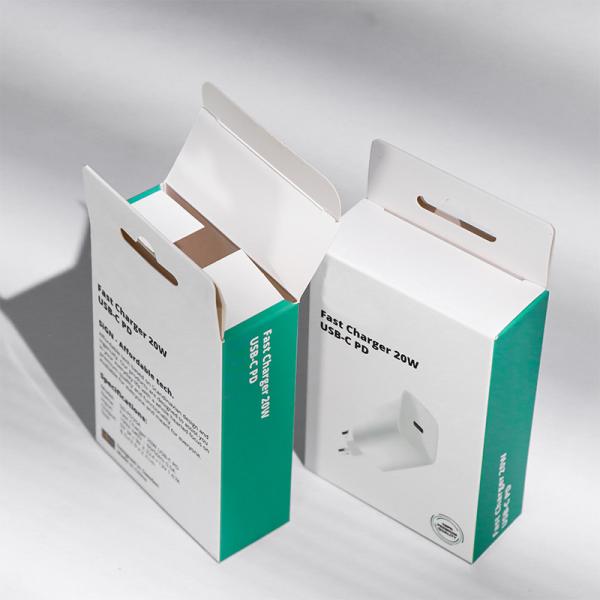 Quality Recycable Foldable Packaging Paper Box For Charger Lightning Cable for sale