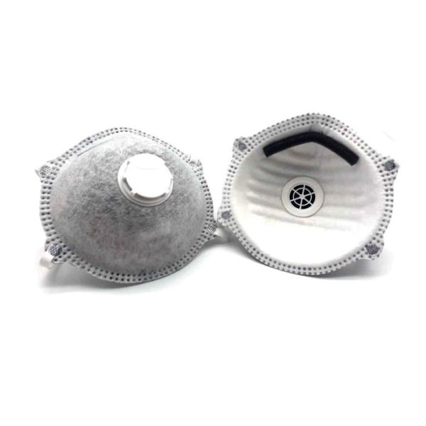 Quality Conical Shape Activated Carbon Pollution Mask FFP2 Valved With Adjustable for sale