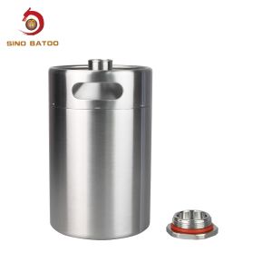 Quality 128oz Insulated Double Wall Mini Keg Growler Sustainable for sale
