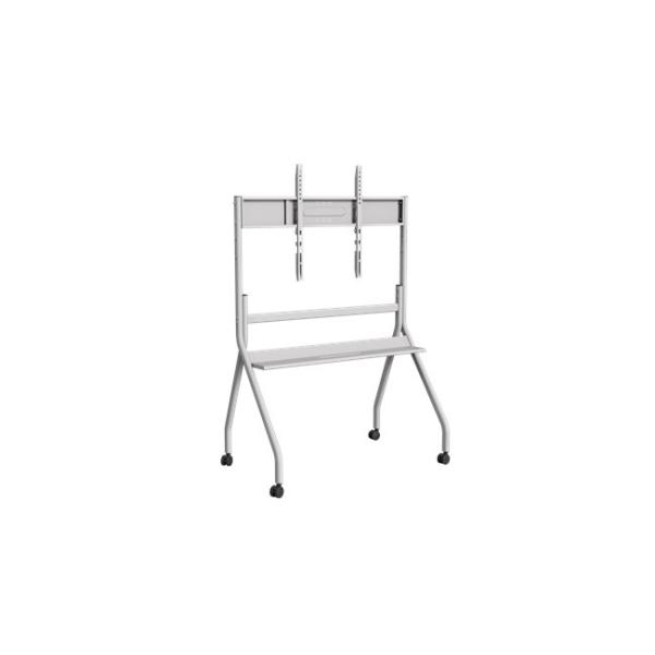 Quality Capacity 100kg 86inch Mobile TV Cart Rolling TV Stand Vesa 600 X 1080mm for sale