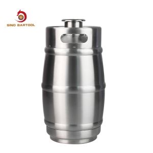 Quality Stainless Steel 304 Flat Bottom Empty 5L Draught Beer Keg for sale