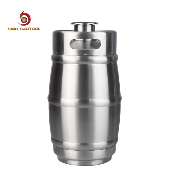 Quality Stainless Steel 304 Flat Bottom Empty 5L Draught Beer Keg for sale