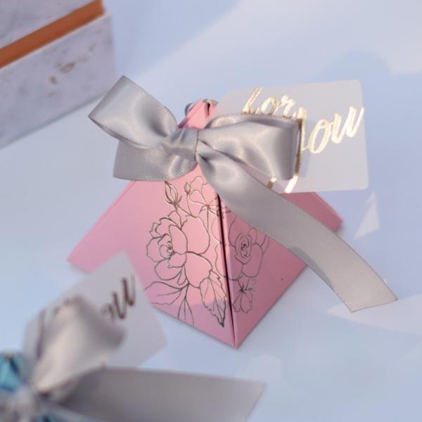 Quality Recyclable Angel Gift Box Square Crossing Candy Dragee Boxes for sale