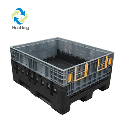 Quality Large Heavy Duty Vented Collapsible Plastic Pallet Box for Apple and Vegetable for sale