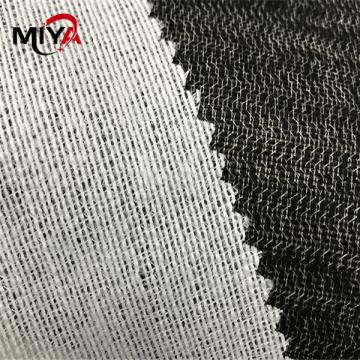 Quality 50 Percent Viscose Black OEKO-TEX Fusible Interlining Fabric for sale