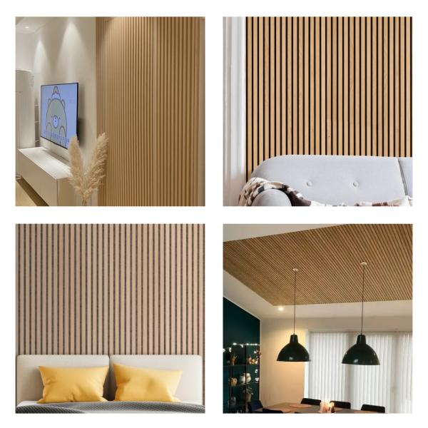Quality Eco Sound Absorption Oak Veneer Wooden Acoustic Panel 21mm for sale