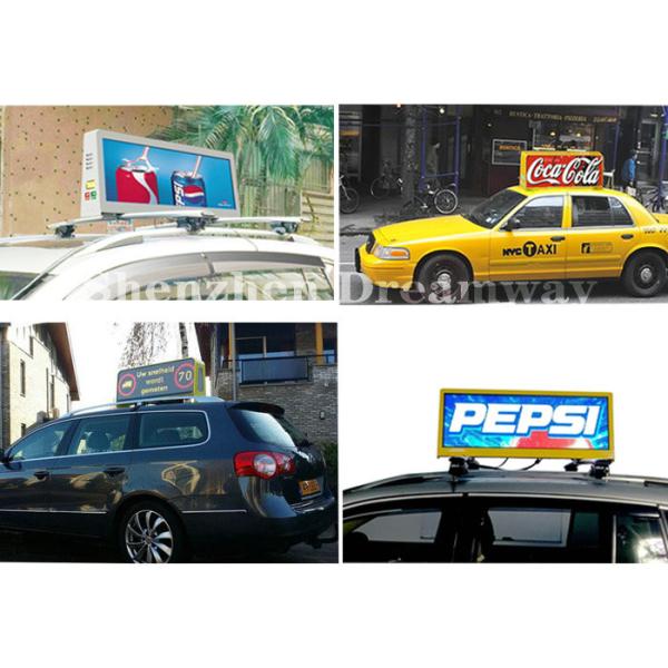 Quality Wireless 4G Wifi Taxi LED Display P5 Double Sided Screen Cab Roof Signs SMD2727 for sale