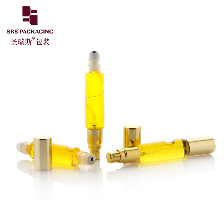 Quality BLPD Mold Empty Transparent Glass Roll On Bottle Dual Double Ended Bottles For for sale