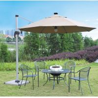 Quality Aluminum 150cm Double Patio Umbrella Beach Sunshade Umbrella Remote Control for sale