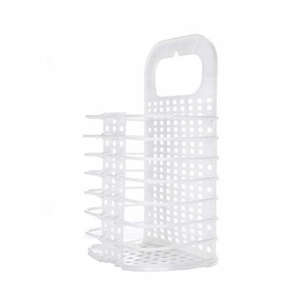 Quality Silk Road Enterprise Odorless Plastic Foldable Laundry Basket , Multiscene Wall Hanging Laundry Hamper for sale