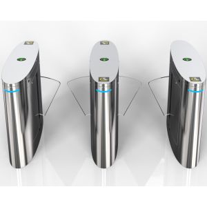 Quality SUS304 Flap Turnstile Gate Entrance Barrier With RFID Card Reader for sale