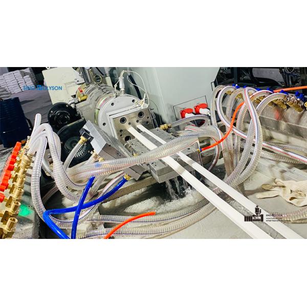 Quality 30kw Automatic PVC Angle Line Making Machine 60-80kg/H for sale
