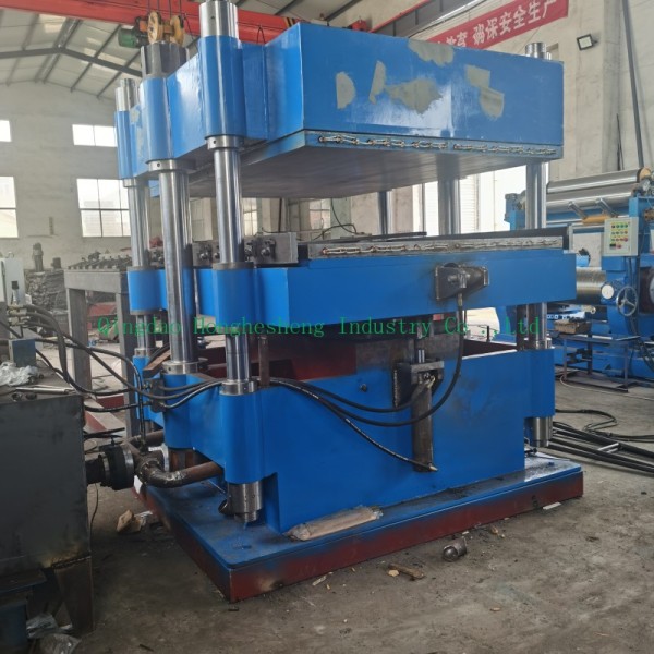 Quality Six Column Type Plate Vulcanizing Press Machine Steam Heating 600T for sale