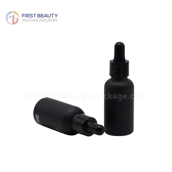 Quality Matte Black Essential Oil Bottle Dropper 100ml Smooth for sale