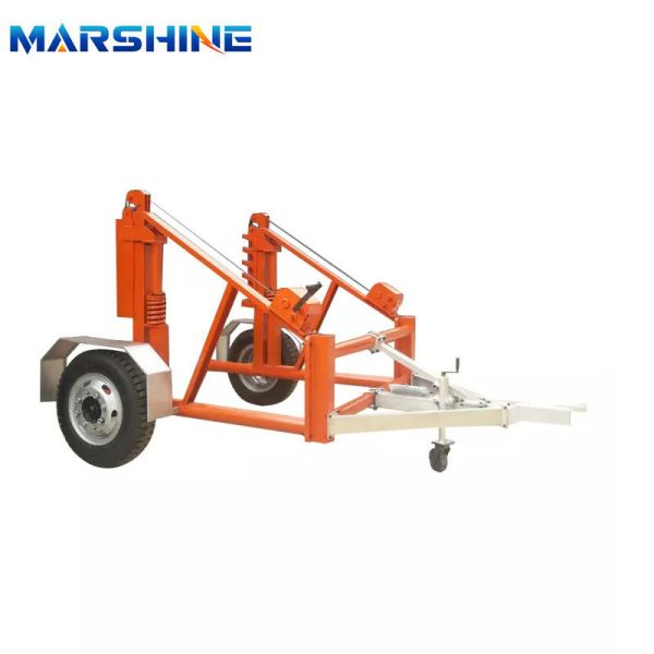 Quality Multifunctional Electric Hydraulic Single Reel Trailer For Cable Wire Rope for sale