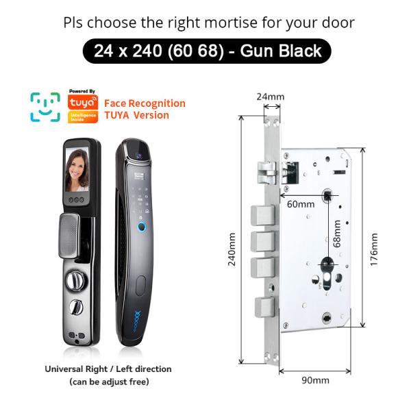 Quality Tuya Smart Fingerprint Smart Lock Face Recognition Door Lock With Wifi for sale