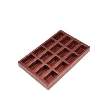 Quality 18 Cavity Wine Red Non Stick Square Cupcake Pan for sale