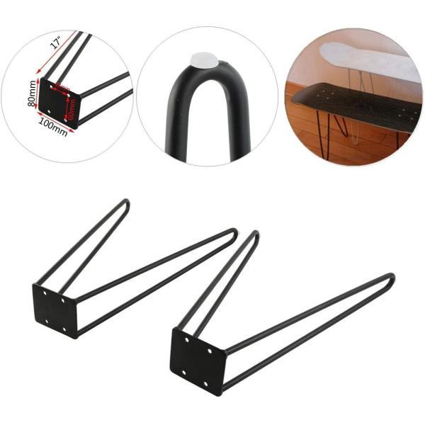 Quality Customized Solid Metal Bar Skateboard Hairpin Table Legs Heavy Duty for sale