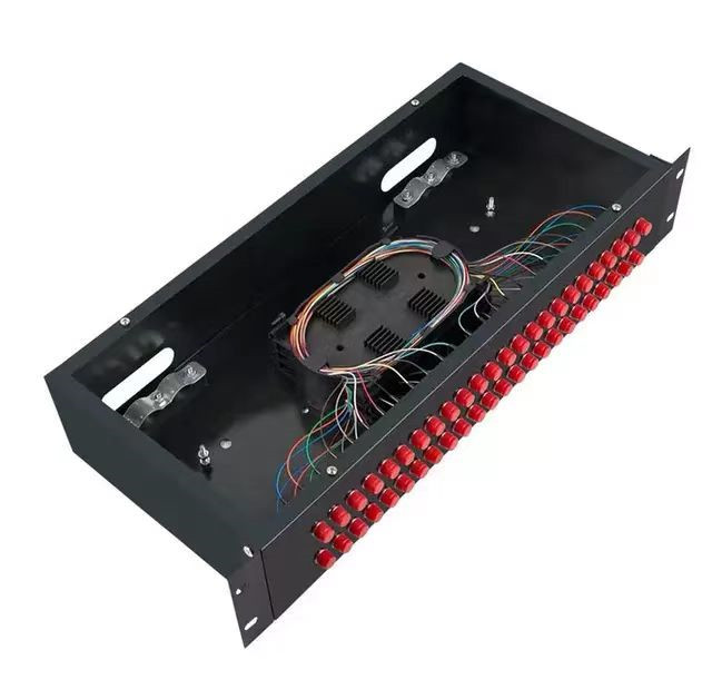 Quality 2U Optical Fiber Distribution Panel Box Enclosure Rack Mount Fc Adapter for sale