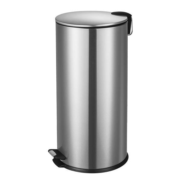 Quality 30L Soft Close Round Armor Pedal Trash Bin For Bathroom Waste Management for sale