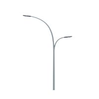 Quality Round Conical Steel Street Light Pole Galvanized Single Arm for sale