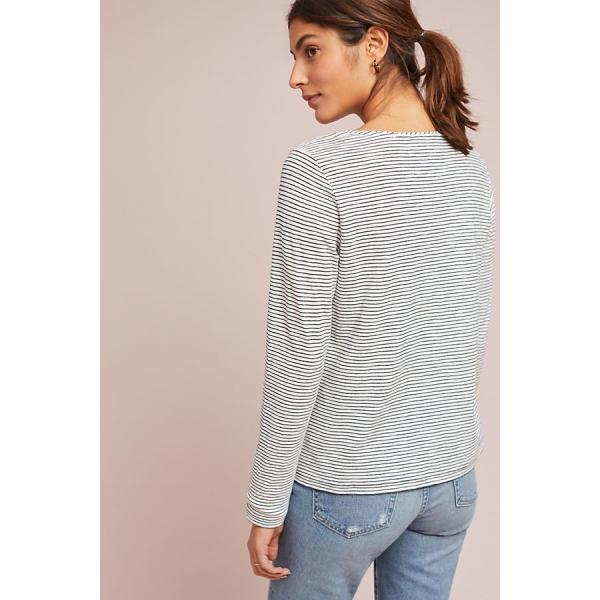 Quality Women Square Neck Long Sleeve Slim Blouse with Striped for sale
