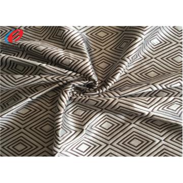 Quality Diamond Check Printed Warp Knitting Polyester Velvet Fabric For Furnure for sale
