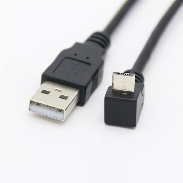 Quality OD4.5mm Android 90 Degree Elbow Micro USB 2.0 Charging Cable for sale
