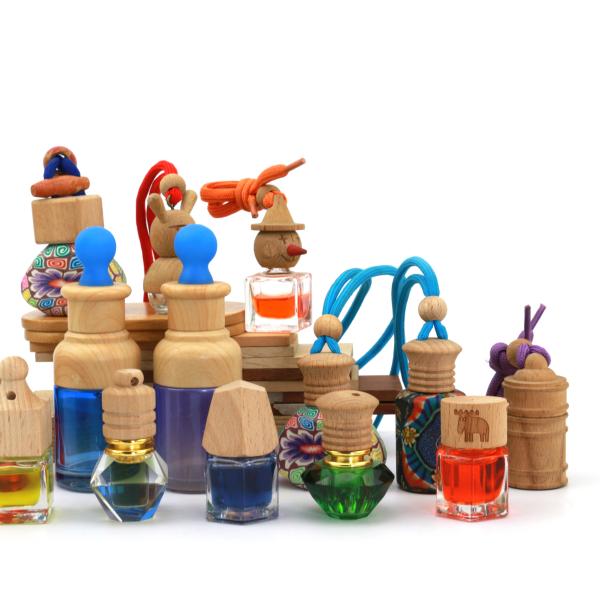 Quality 5ML 10ML  Perfume Bottle Lid Customized Design  Perfume Bottle Wooden Cap for sale