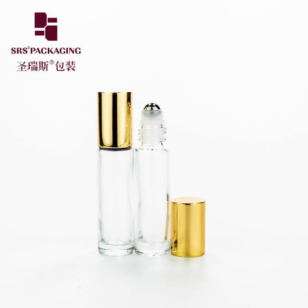 Quality thick wall classic transparent glass perfume roll on bottle 10 ml for sale