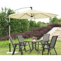 Quality Large Silver Beach Sunshade Umbrella 270cm 300cm Side Mount Patio Umbrella for sale